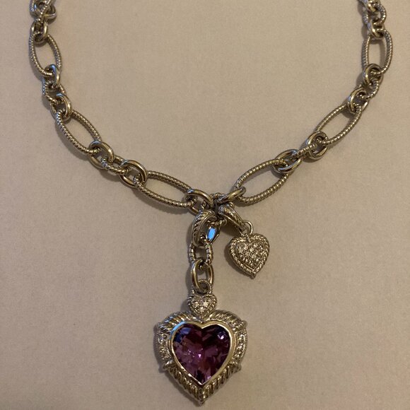 Judith Ripka Silver Amethyst heart necklace | Jewelry | Judith Ripka ...